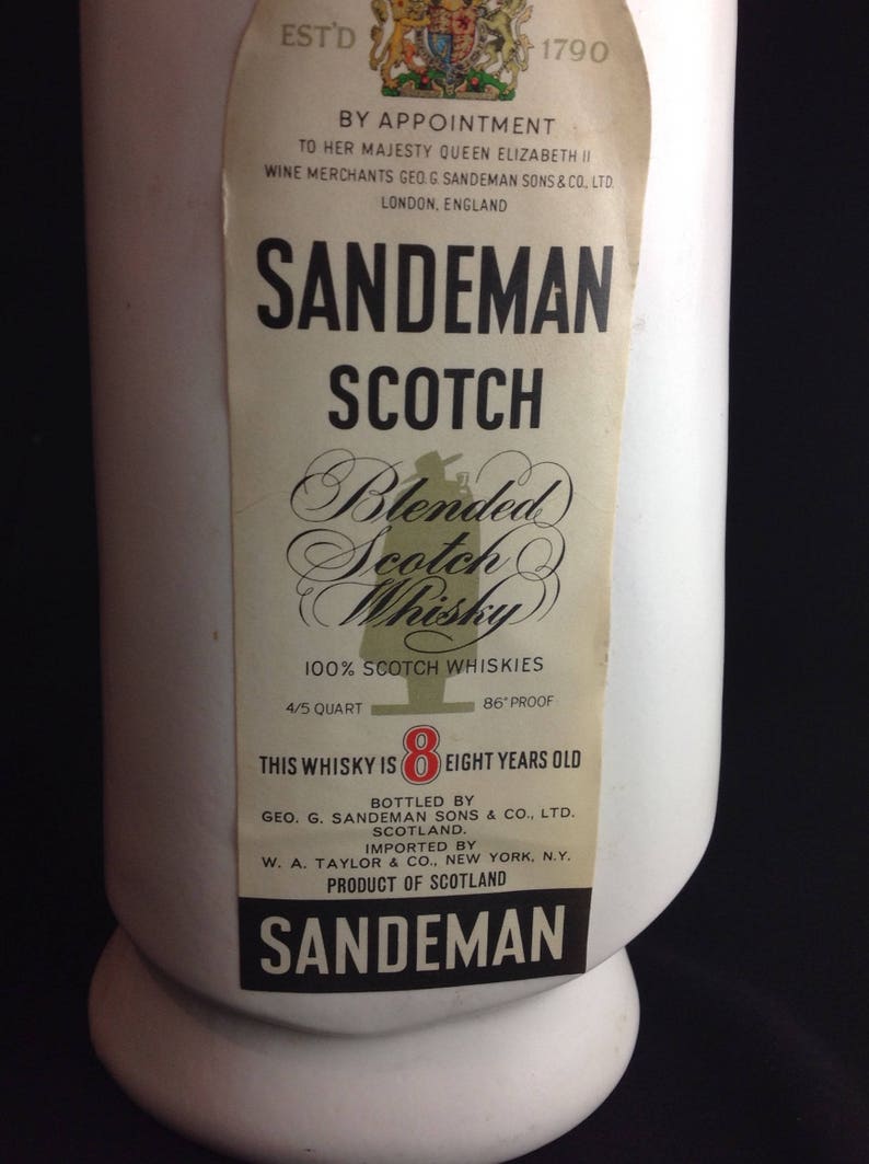 Sandeman Wedgwood Decanter Blended Scotch Whiskey Don Retro - Etsy