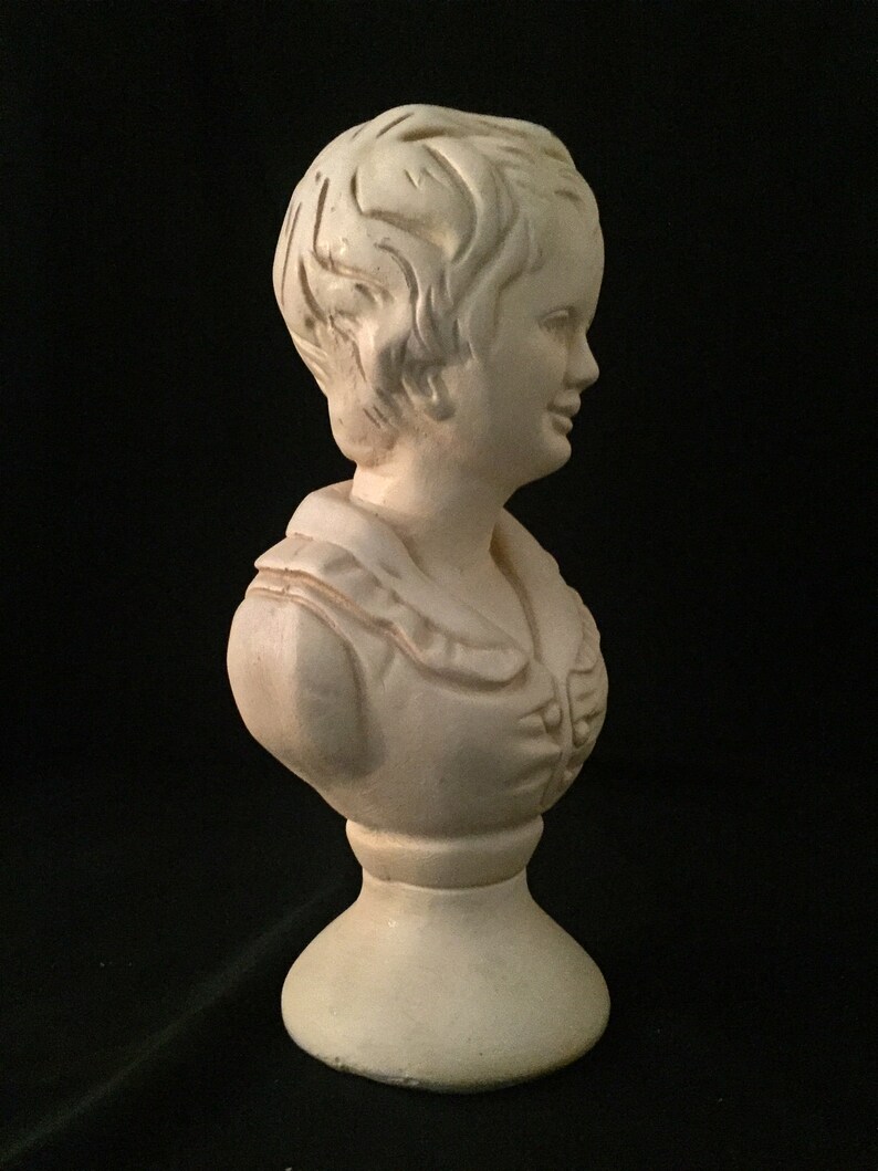 Vintage Victorian Bust Young Boy Statue - Etsy