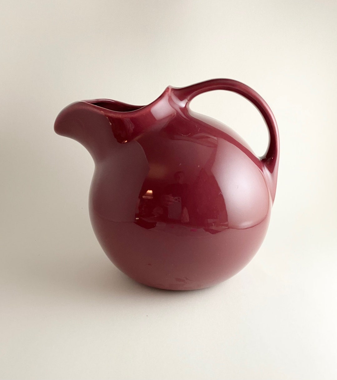 Hall Cranberry Pitcher 633 Ball Tilt Vintage Pottery Water Jugs - Etsy