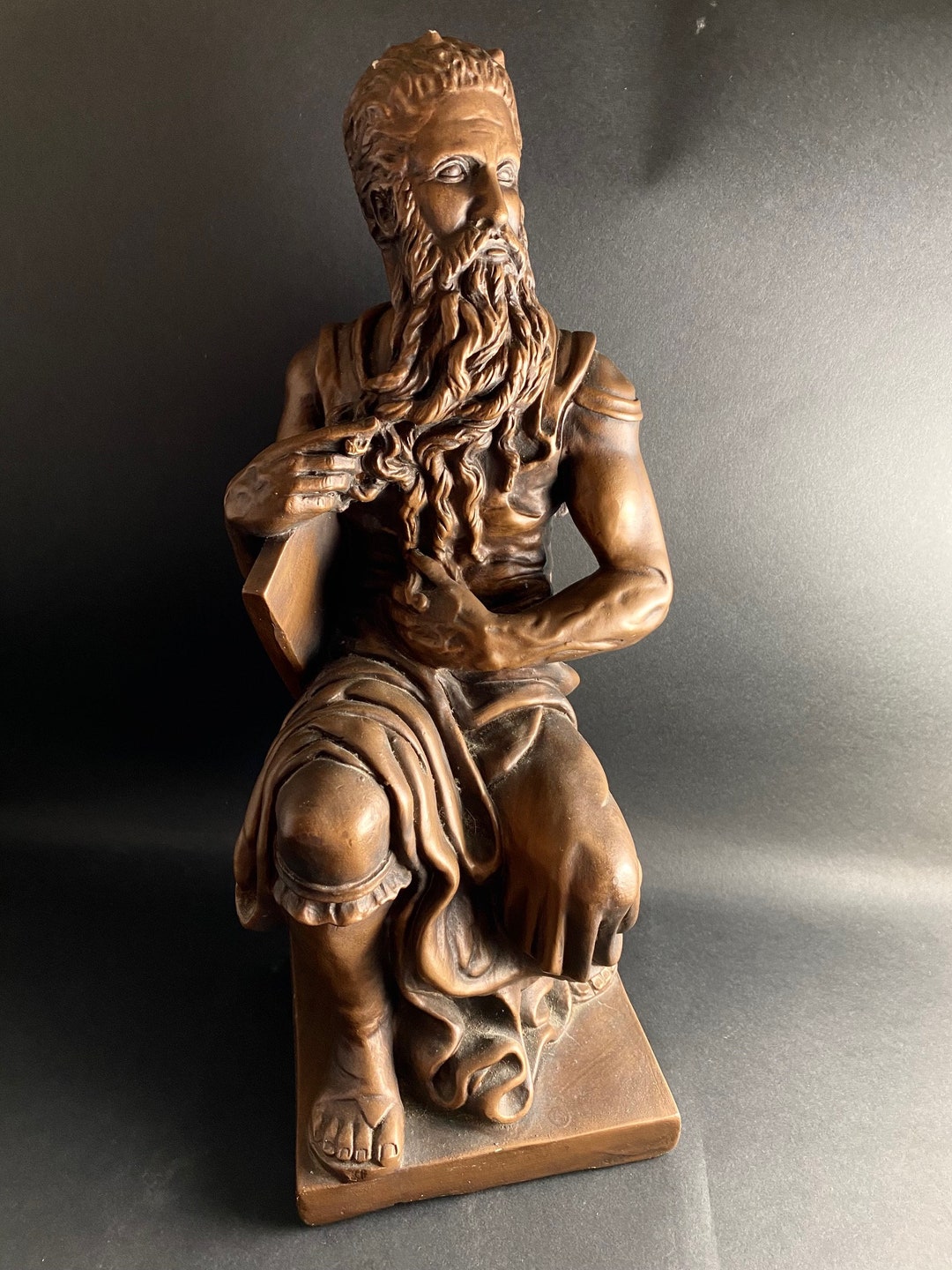 Mosè Di Michelangelo Statue Horned Moses Holding 10 - Etsy