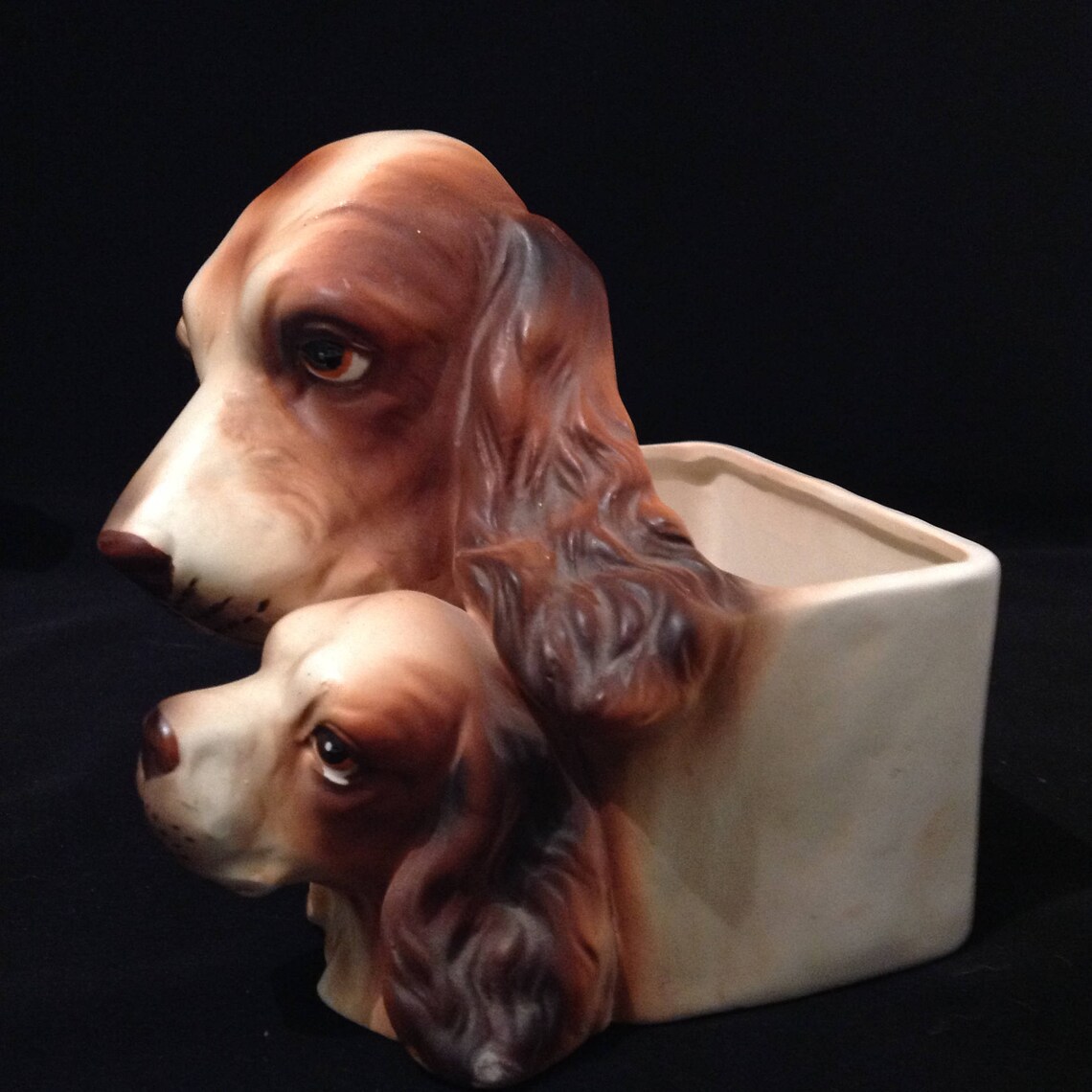 Cocker Spaniel Mother and Pup Planter Napco C8953 1960's - Etsy