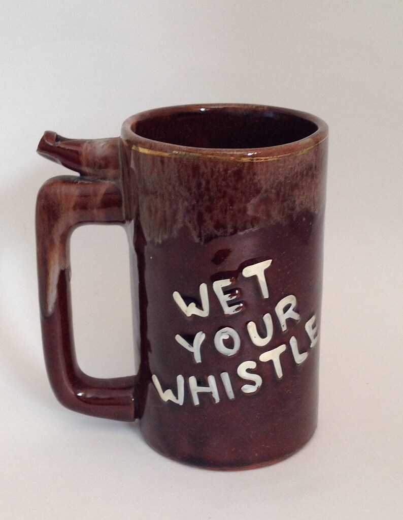 Vintage Beer Mug Whistle for Your Beer Double Sided Wet Your | Etsy