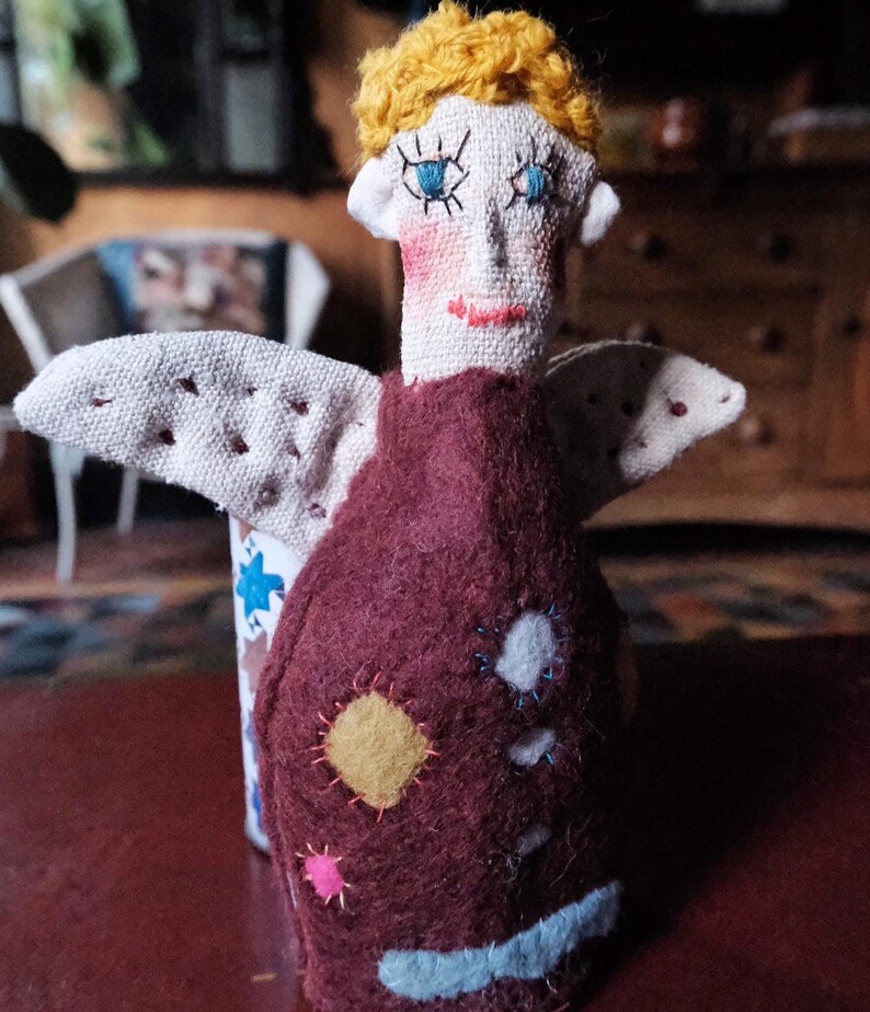 Colourful Wool Felt Angels With Wings and Funky Haircuts. - Etsy UK