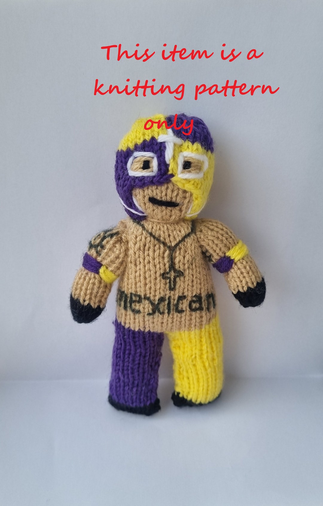 PDF Knitting Pattern: Rey Mysterio (WWE / WWF) - Etsy