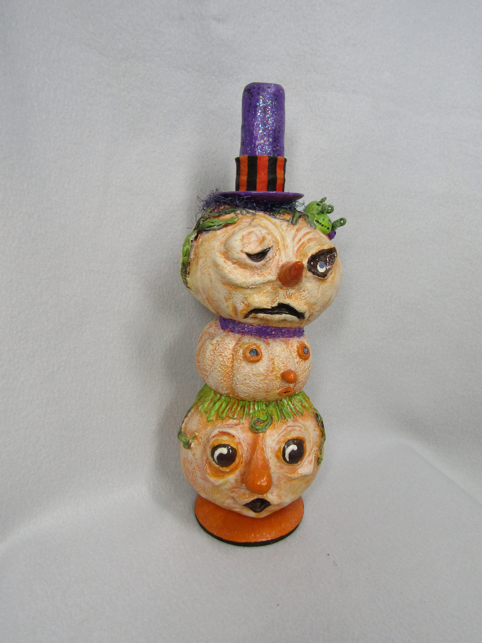 Halloween Pumpkin Totem Family OOAK Unique Stacked Pumpkins - Etsy