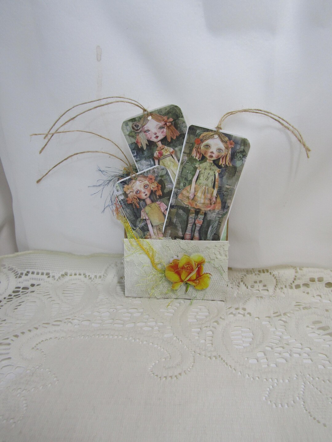 Handmade Stuffed Envelope, Ephemera, Junk Journal, Scrapbooking, Happy ...