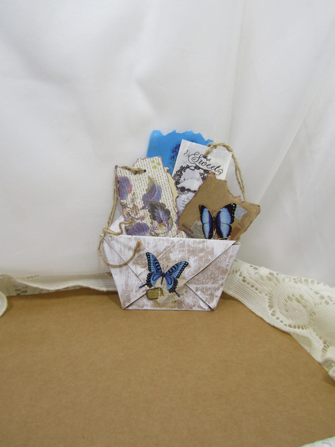 Handmade Stuffed Envelope, Ephemera, Junk Journal, Scrapbooking, Happy ...