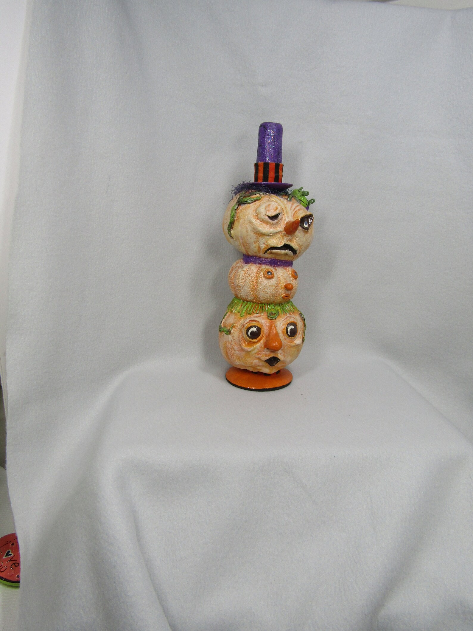 Halloween Pumpkin Totem Family OOAK Unique Stacked Pumpkins - Etsy
