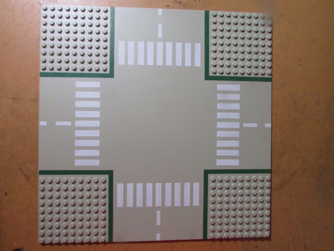 LEGO Roadway Airport Runway Strip Race Track Base Plate 10 X 10 4 Way ...