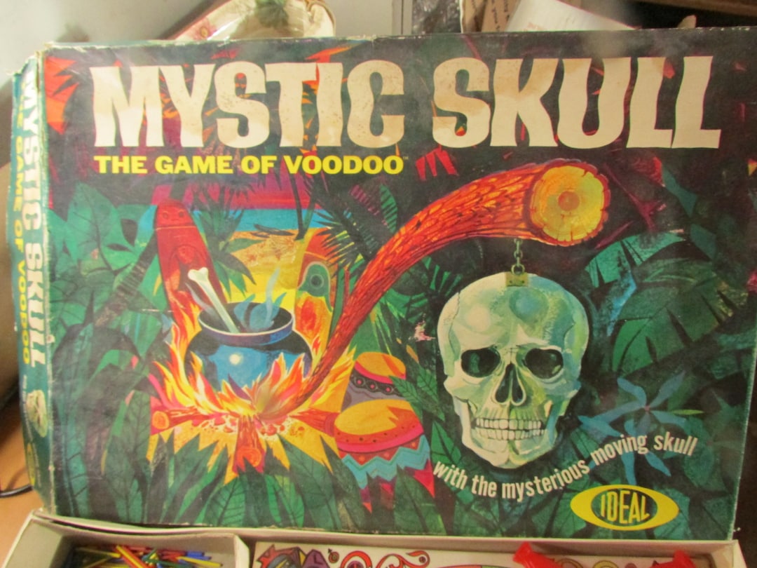 Vintage 1964 MYSTIC SKULL the Game of Voodoo Board Game ~ Ideal No ...