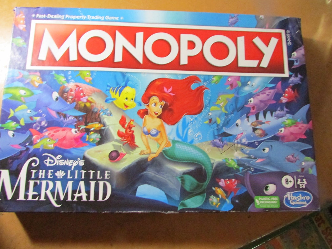 Monopoly Disney's Little Mermaid Edition Board Game 2-6 Players ...