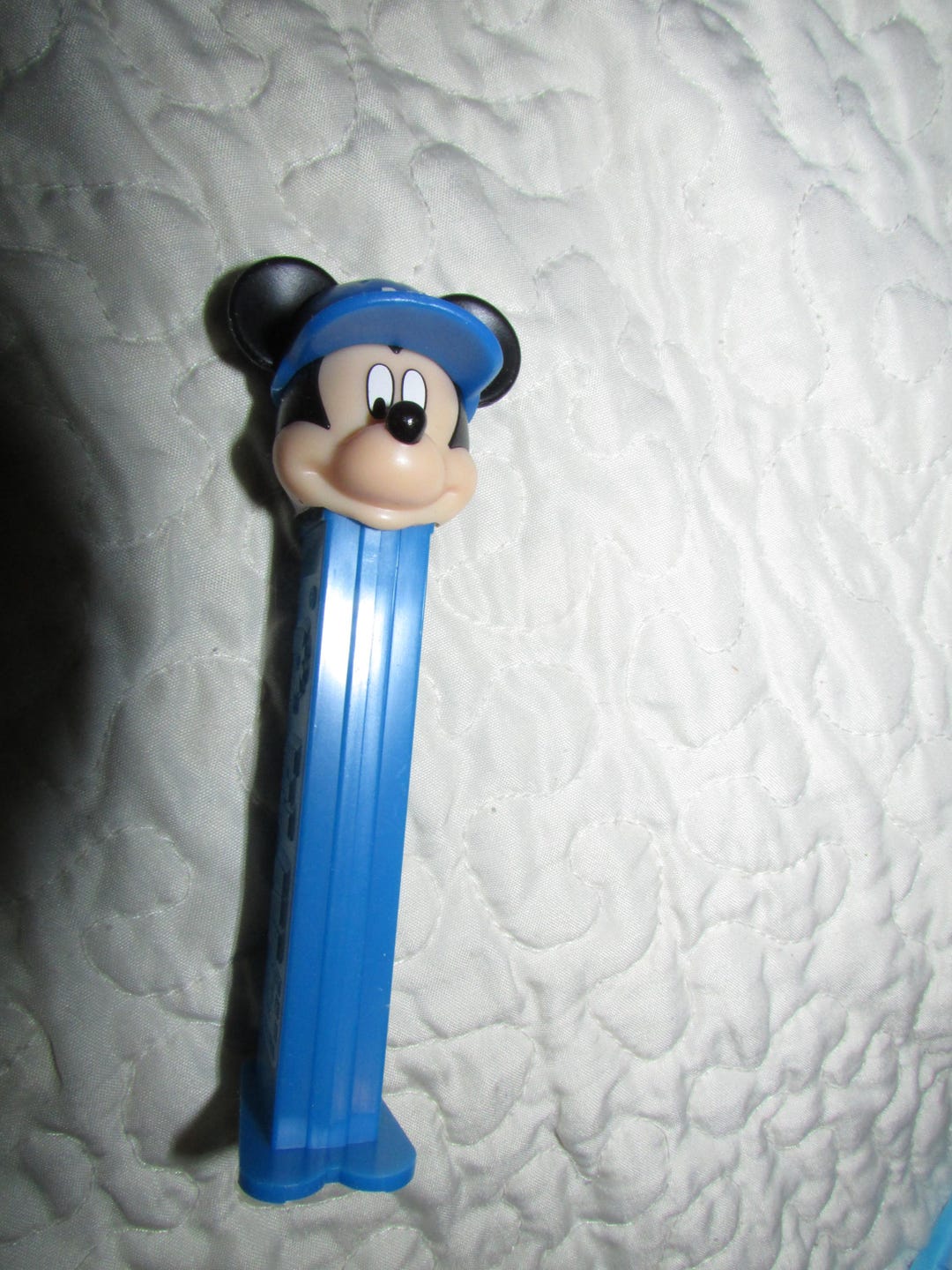 PEZ Dispenser Disney Mickey Mouse Baseball Cap Blue Stem With Feet FREE ...