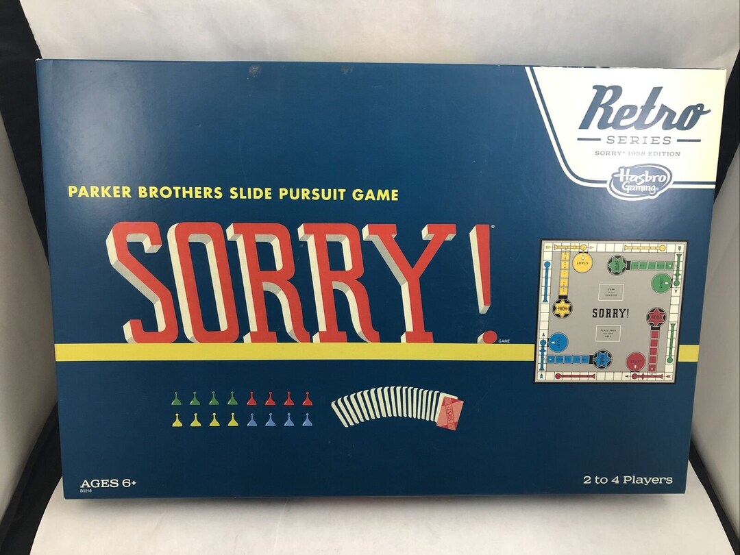 Sorry Board Game Edition Classic Board Game Complete Free USA Shipping ...