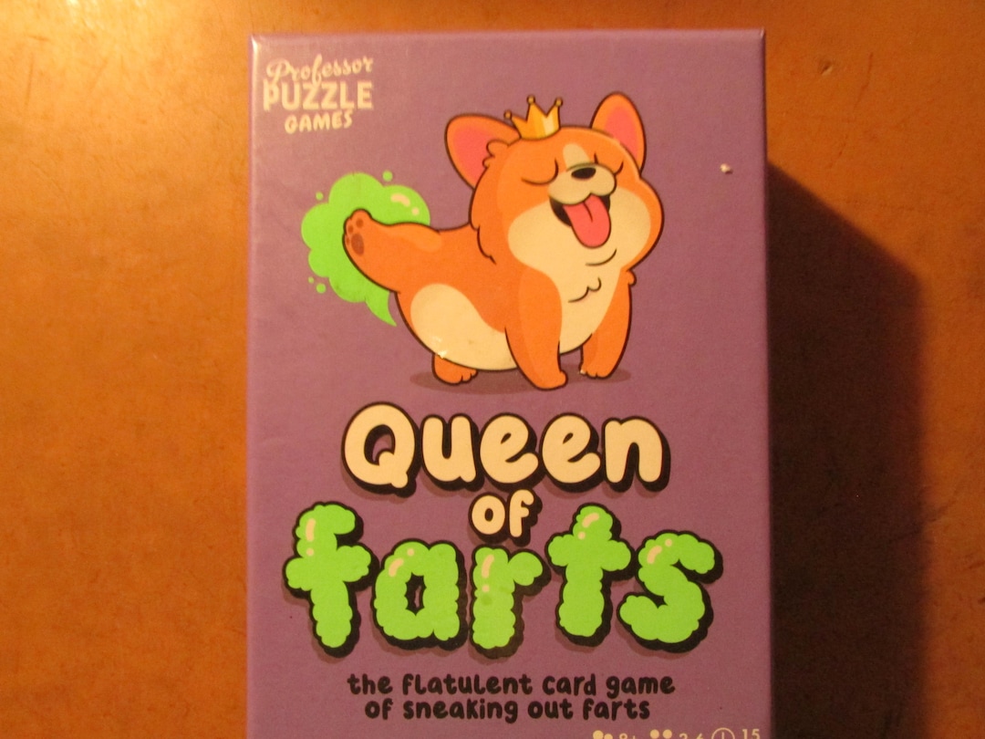 Professor Puzzle Queen of Farts Flatulent Card Game COMPLETE Free USA ...