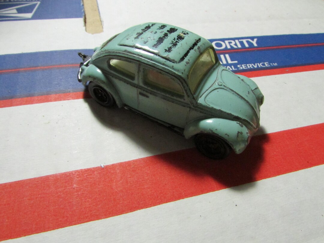 Matchbox 62 VW Beetle Blue Car Pre Owned 1/64 Scale Die-cast USA Free ...