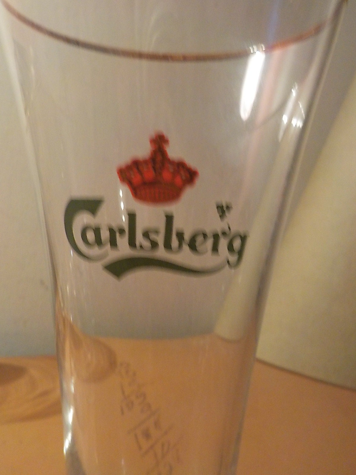 BRAND NEW RARE Classic Carlsberg Gold Rim Vintage Beer Glass Drink ...