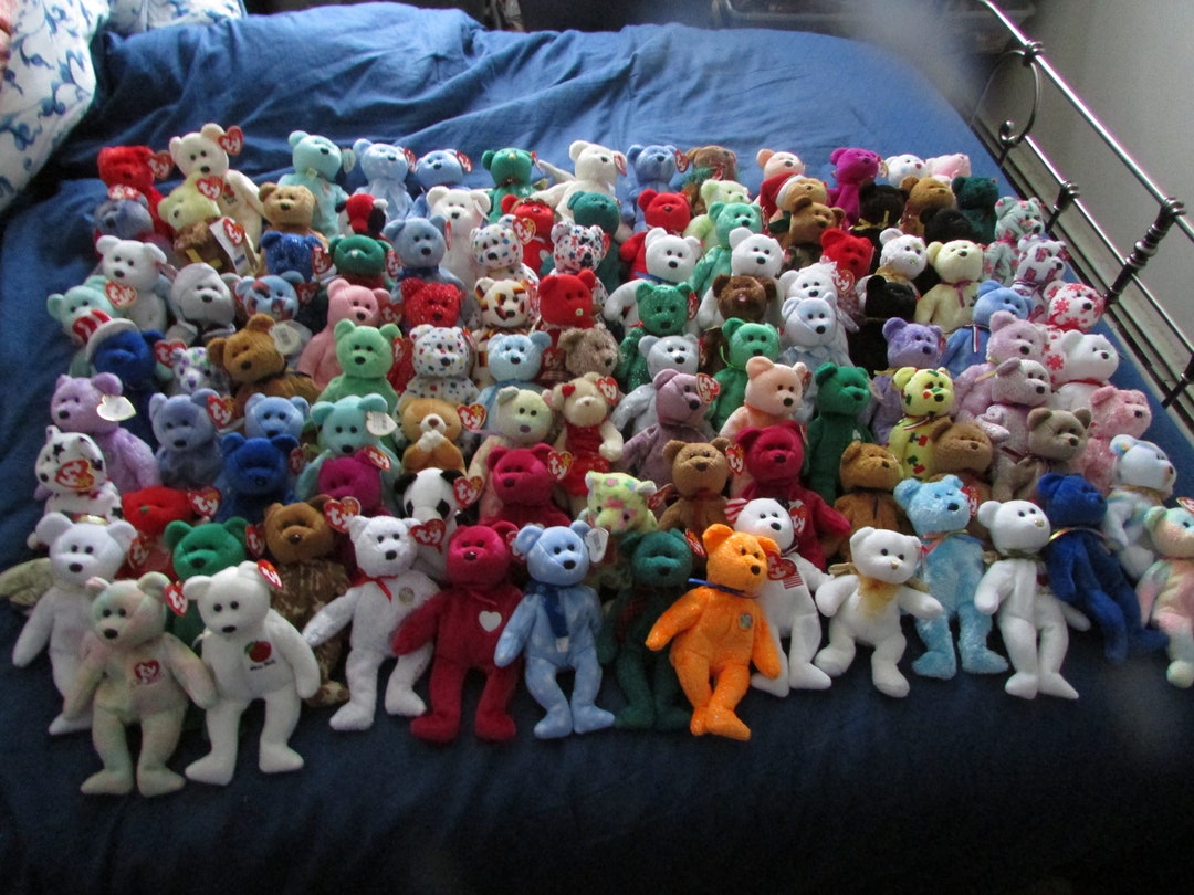 111 Ty Beanie Babies Bear Teddy Bears Mint With Tags Collection Rainbow ...