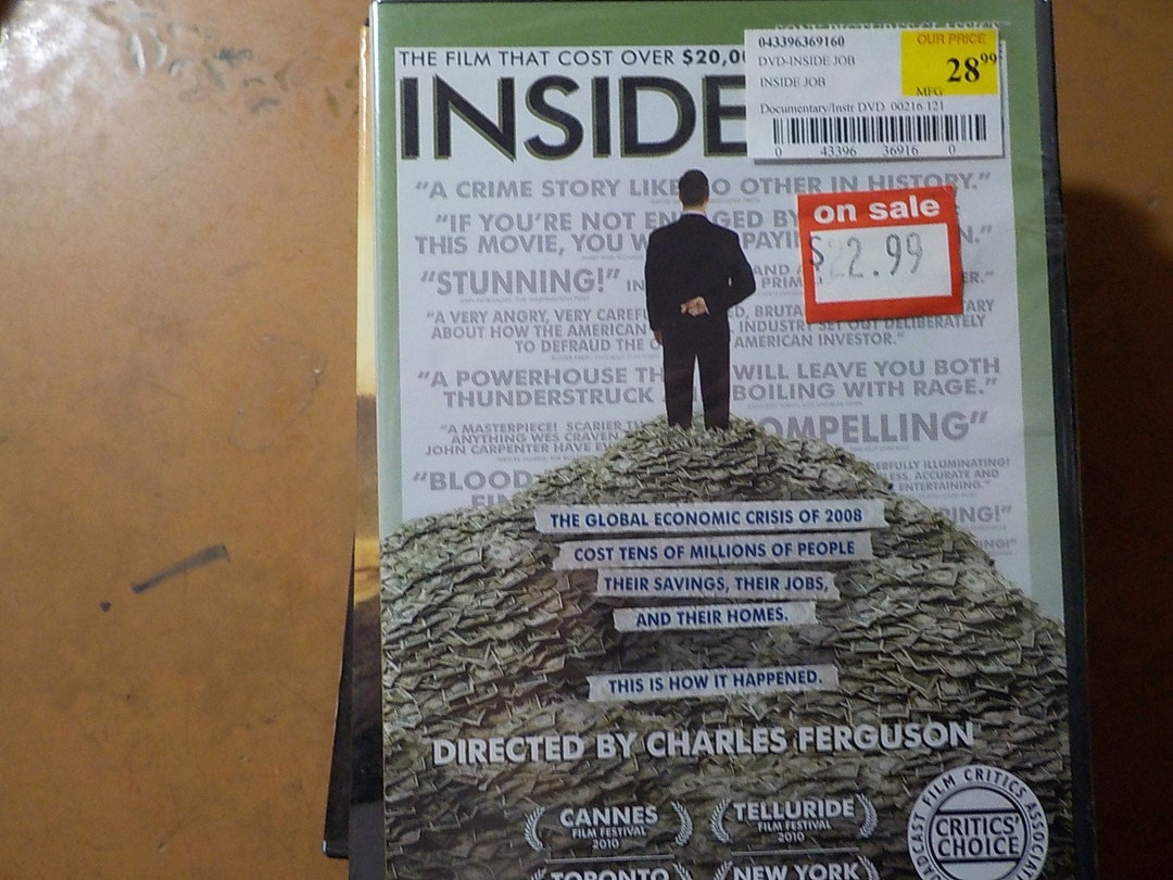 Inside Job Matt Damon Classic DVD Movie Rated PG-13 Free USA Shipping ...