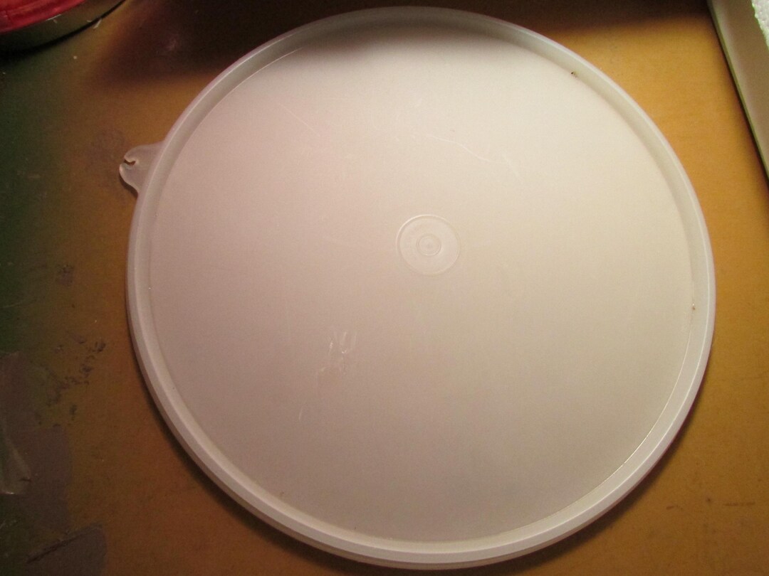 Tupperware Replacement Lid 1203 Round With Tab Sheer Seal 9 3/8 Pre ...