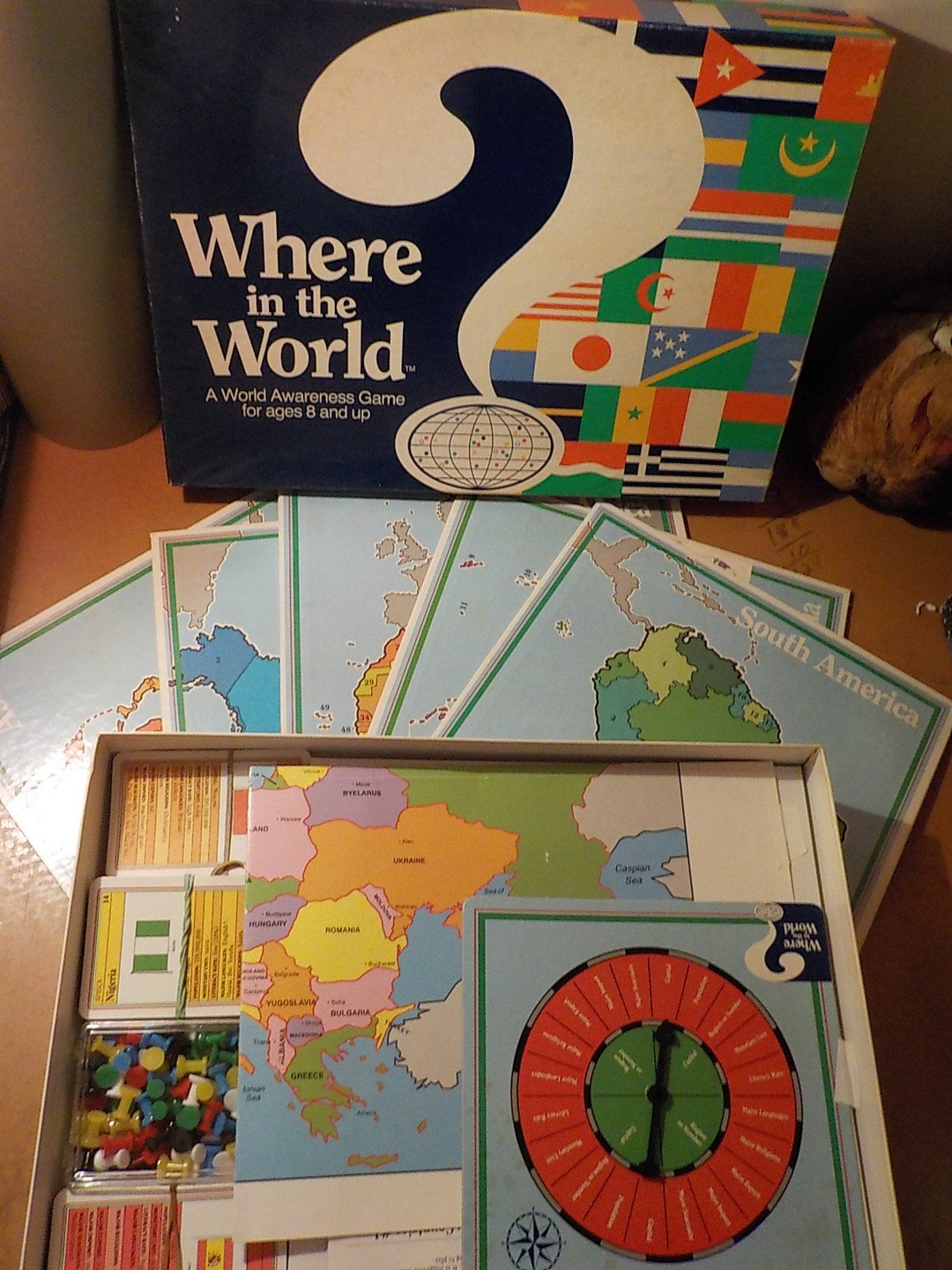 Aristoplay Where in the World Awareness Board Game Vintage Geography ...