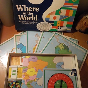 Aristoplay Where in the World Awareness Board Game Vintage Geography ...