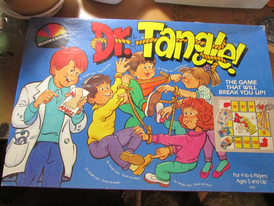 Vintage 1987 Dr. Tangle Board Game by Selchow and Righter Complete Free ...