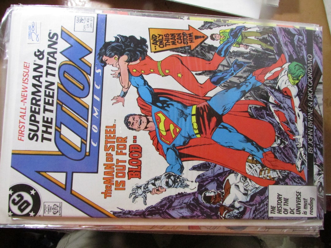 DC Comics Superman and the Teen Titans Action Comics 584 Comic - Etsy