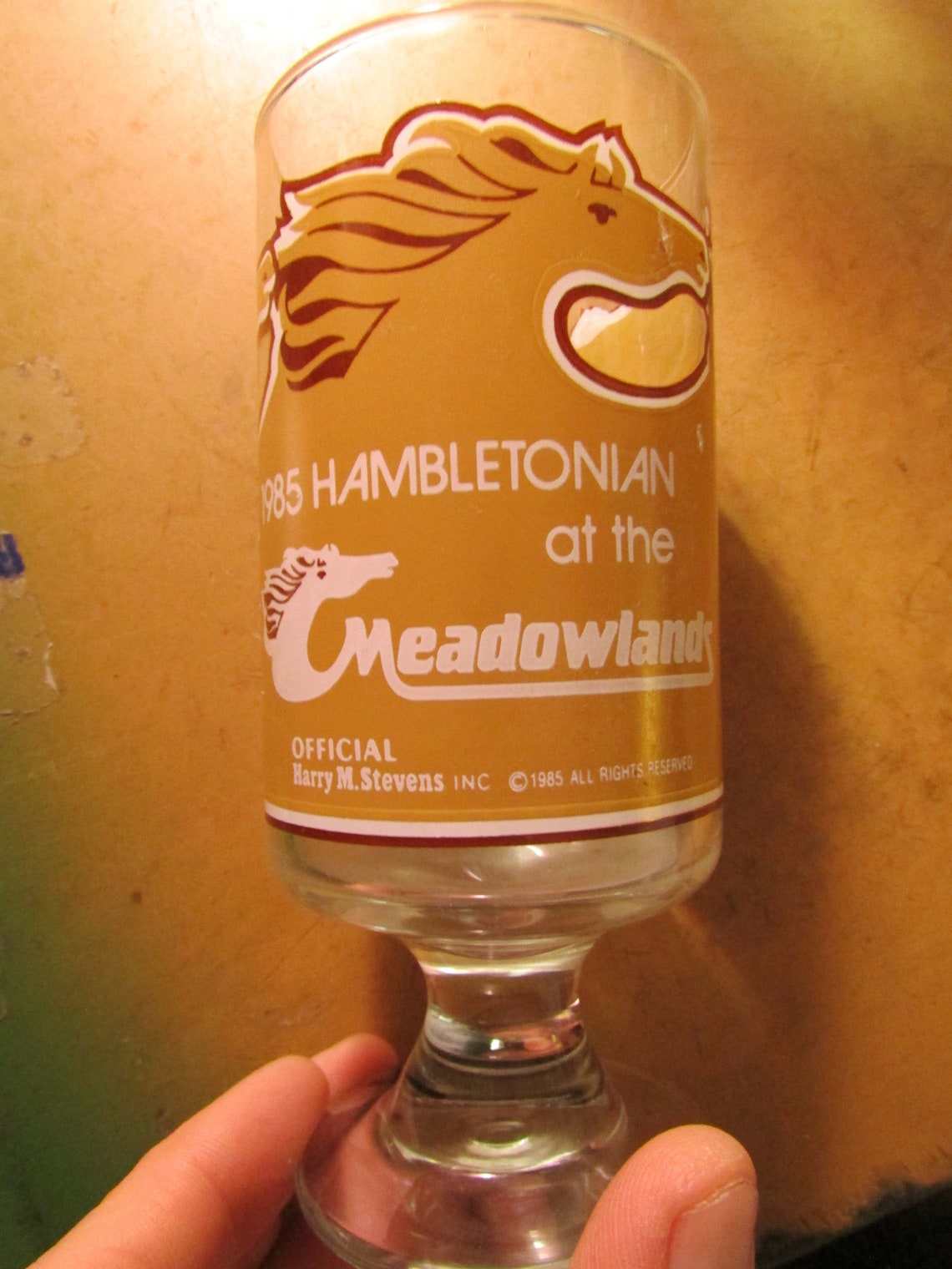 Vintage 1985 Hambletonian at the Meadowlands Tupil Horse Racing Drink ...