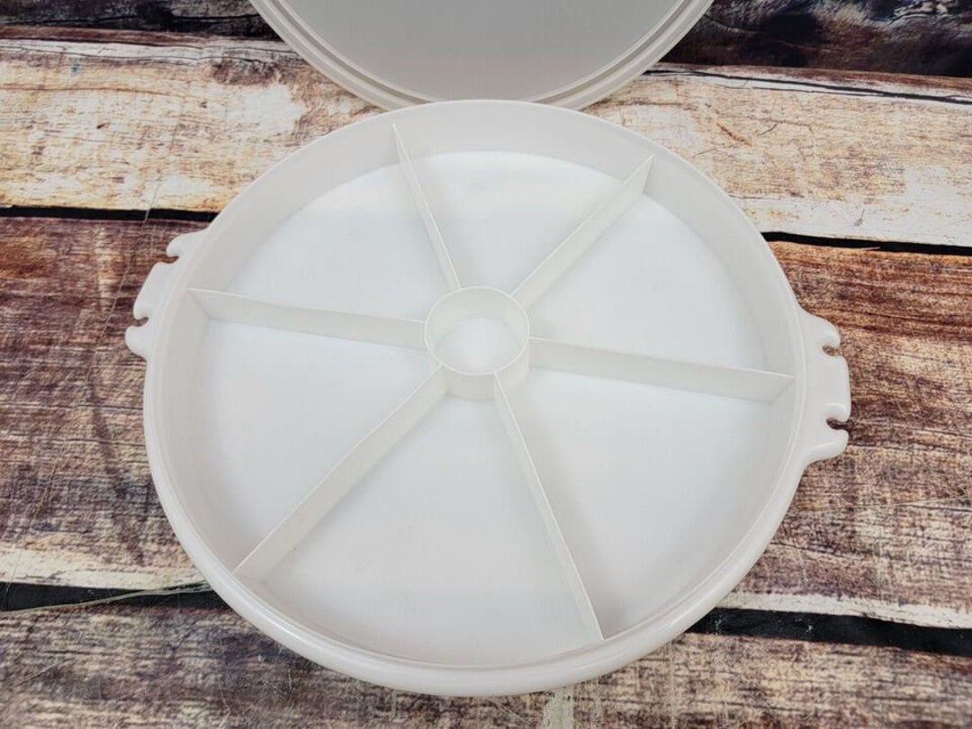 Vintage Tupperware Divided Party Susan Vegetable Serving Tray 405-9 ...