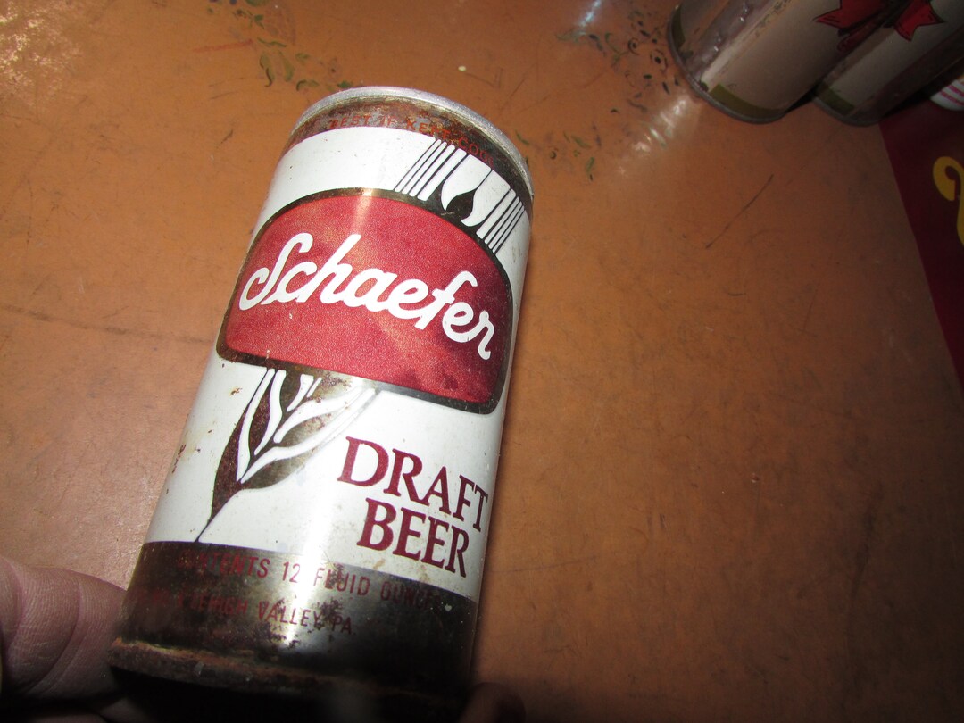 Schaefer Draft Beer Forged Steel Tin Aluminum Pull Tab Beer Can Free ...