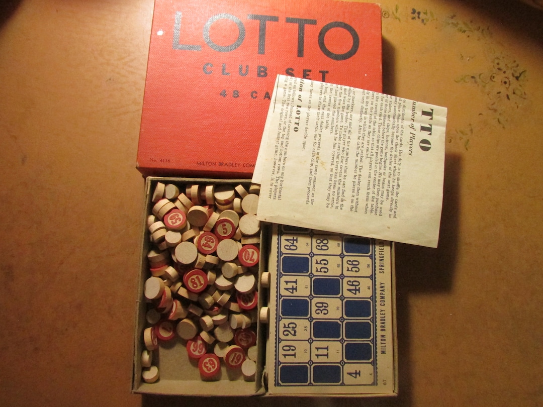 Vintage LOTTO Club Set 4116 48 Cards Milton Bradley 100% Complete Made ...