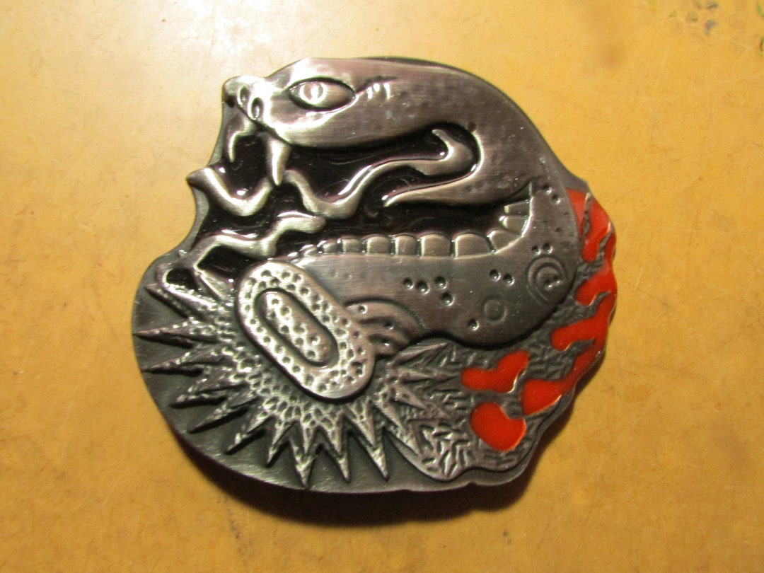 Cobra Python Snake Belt Buckle Free USA Shipping - Etsy