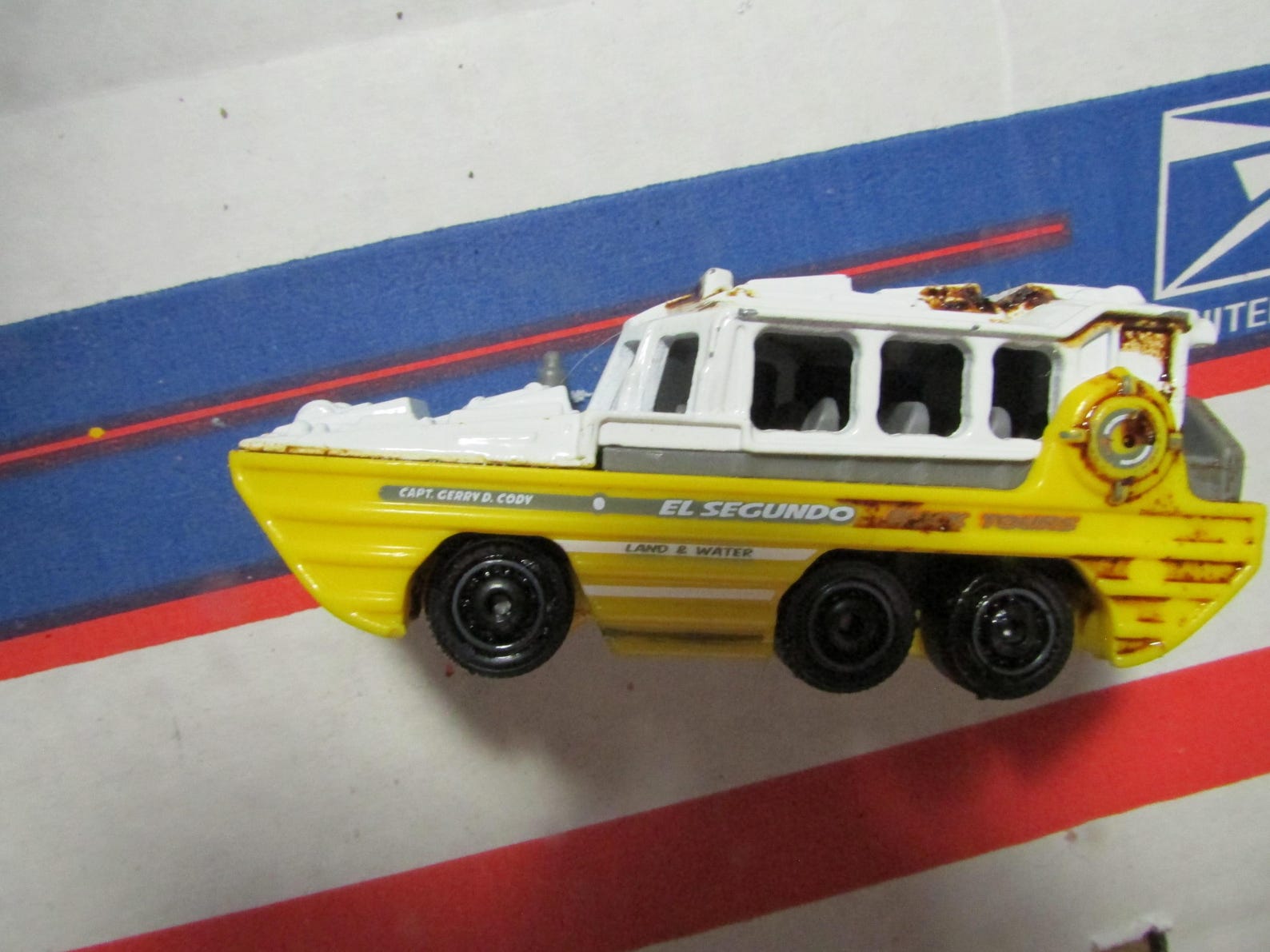 Matchbox Duk-duk Land & Water Vehicle White Car 1/64 Die Cast Pre Owned ...