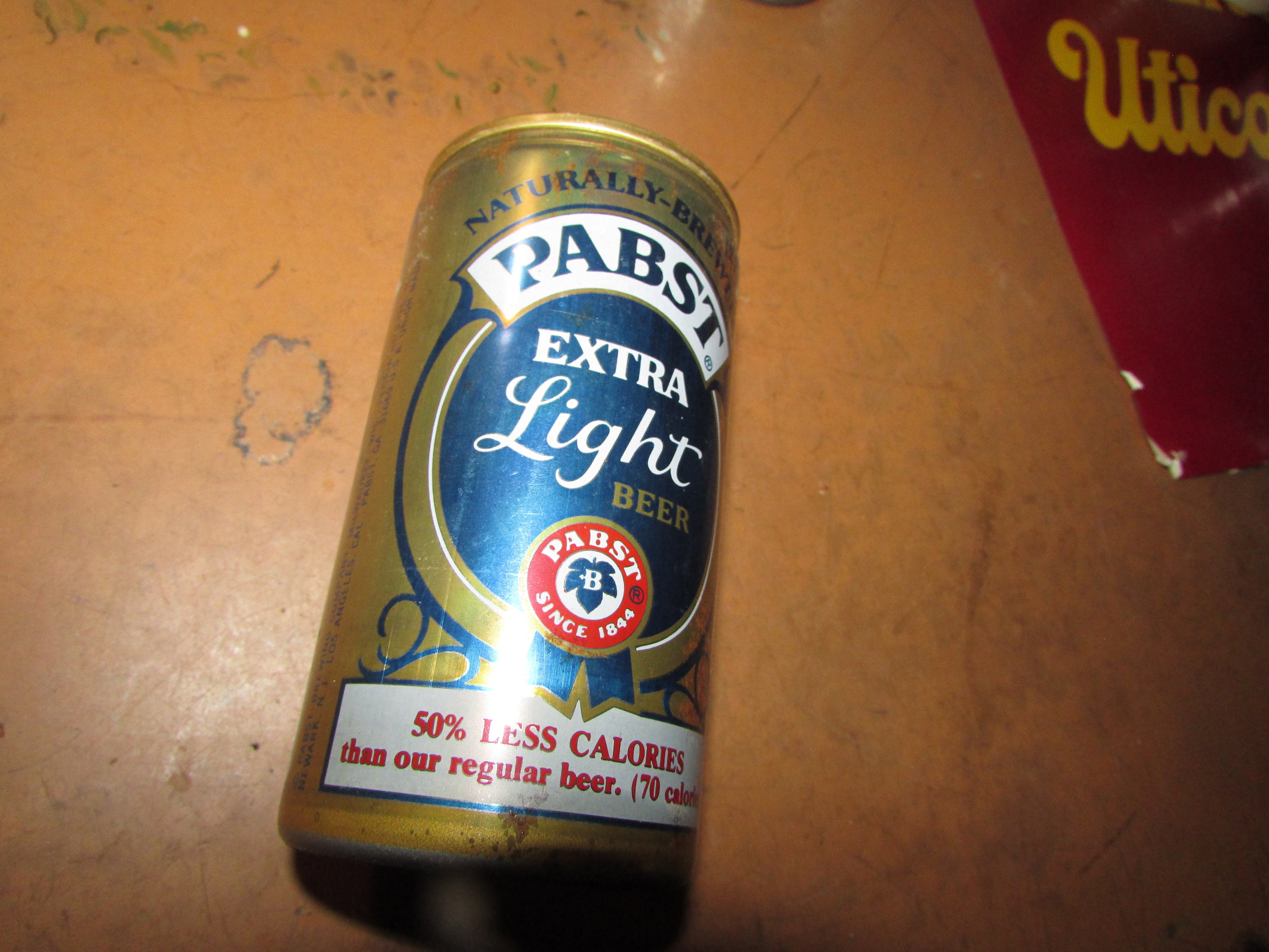 Pabst Extra Light Beer Forged Steel Tin Aluminum Pull Tab Beer Can Free ...