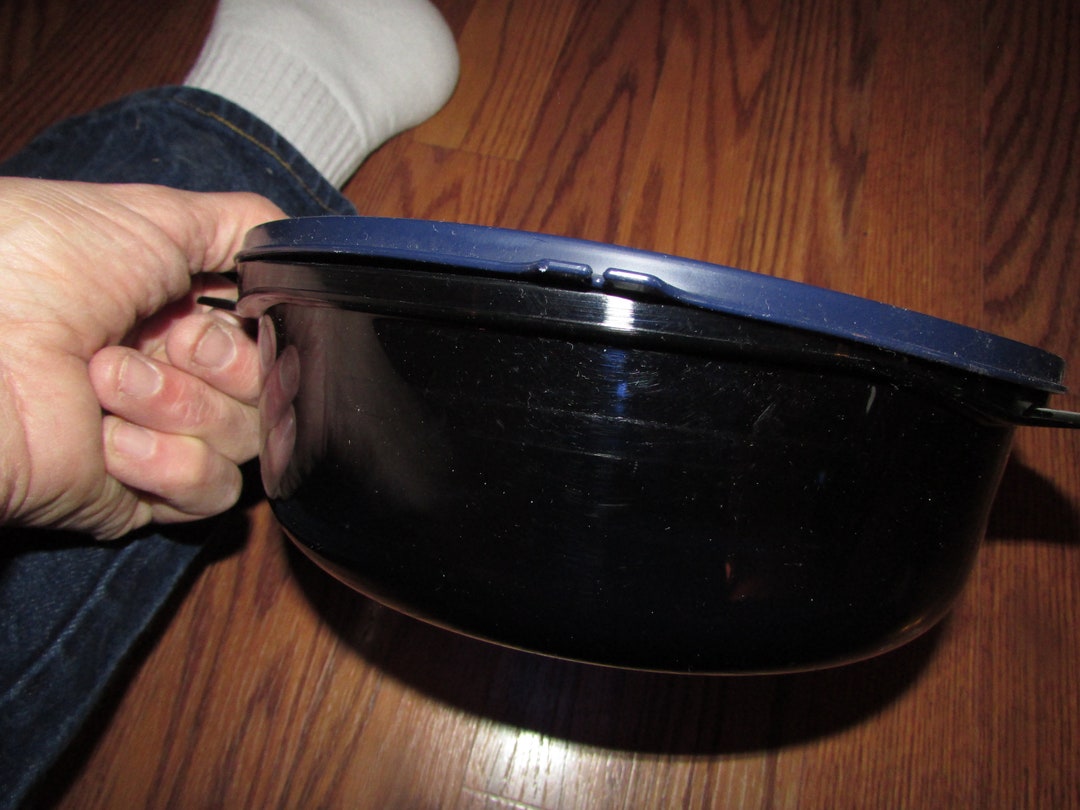 Tupperware Stacking Microwave Cookware 1 3/4 Qt 1.75L 2210A BLACK Pre ...