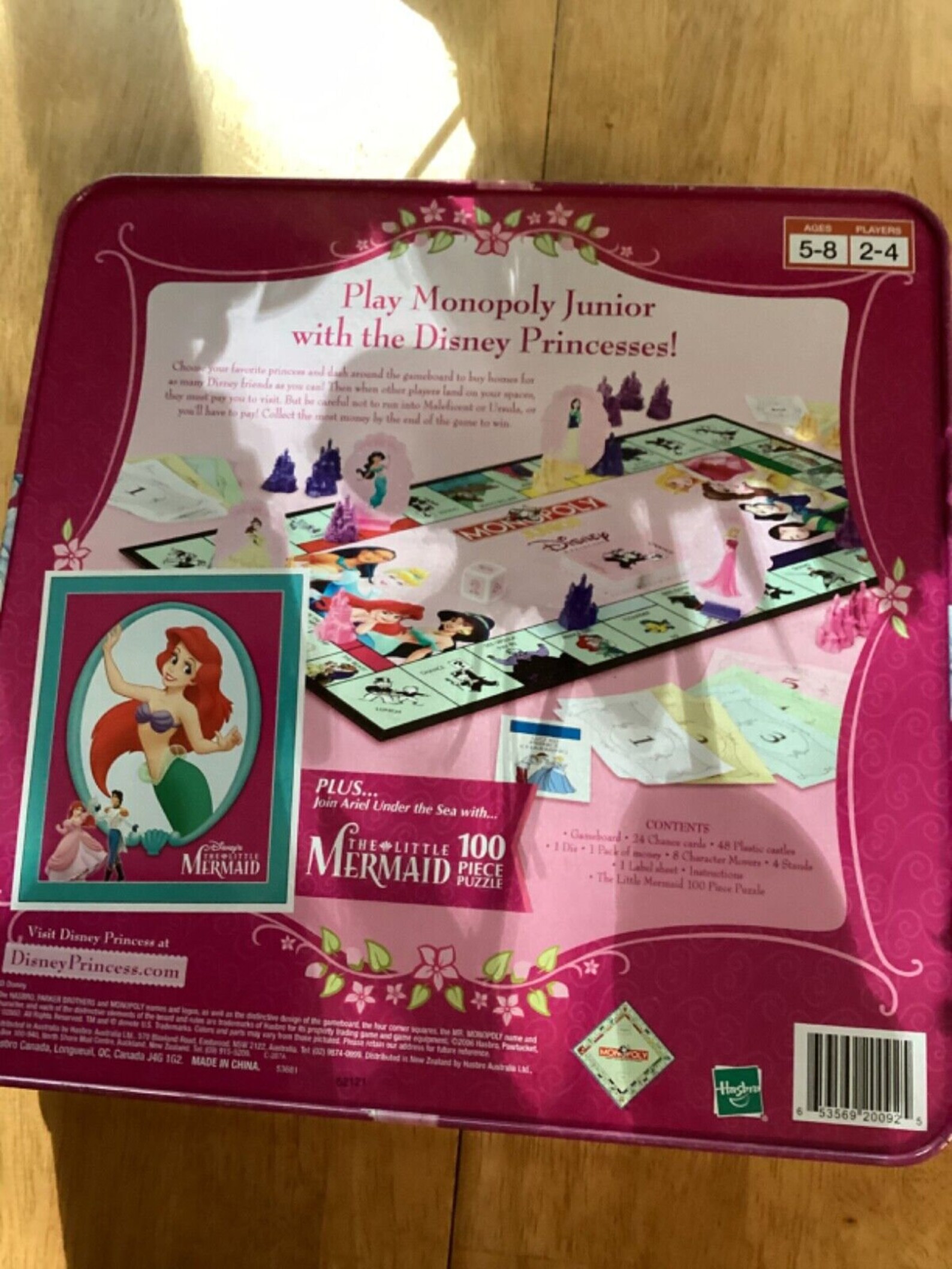 Disney Princess Hasbro Monopoly Junior Board Game Complete Free USA ...