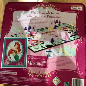 Disney Princess Hasbro Monopoly Junior Board Game Complete - Etsy
