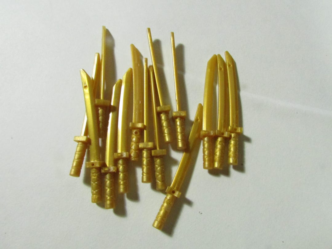 LEGO 14 Gold Ninja Swords Battle Swords Minifig Free USA Shipping - Etsy