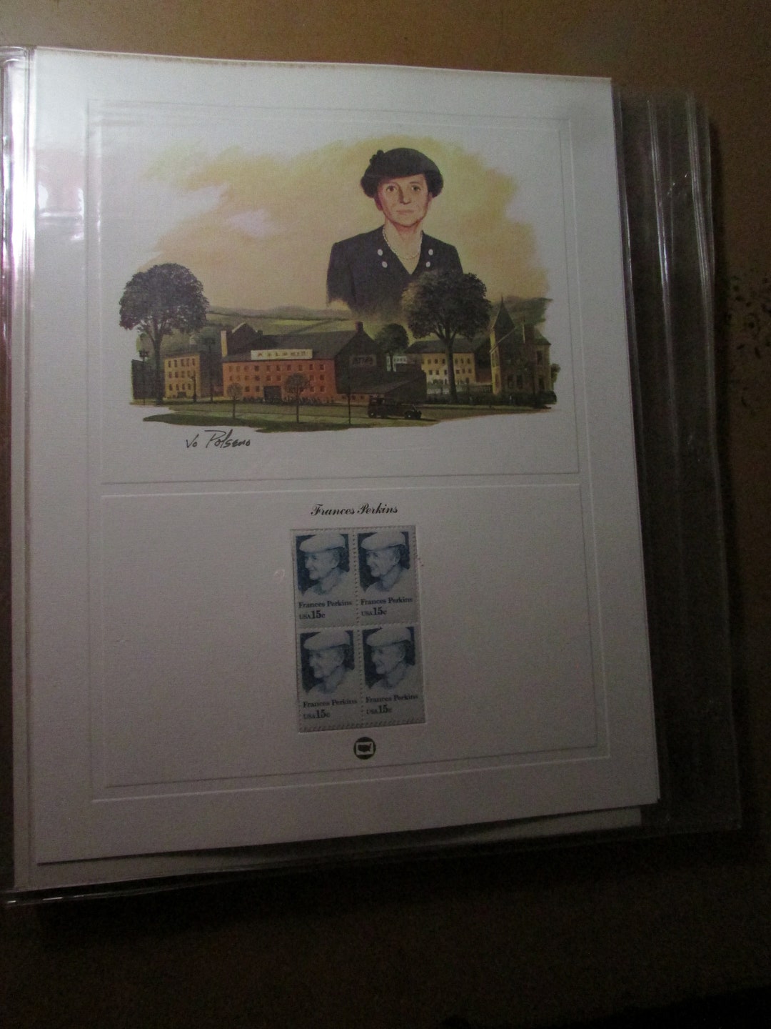 Vintage US Commemorative Stamp Collector Panel Postal Commemorative ...