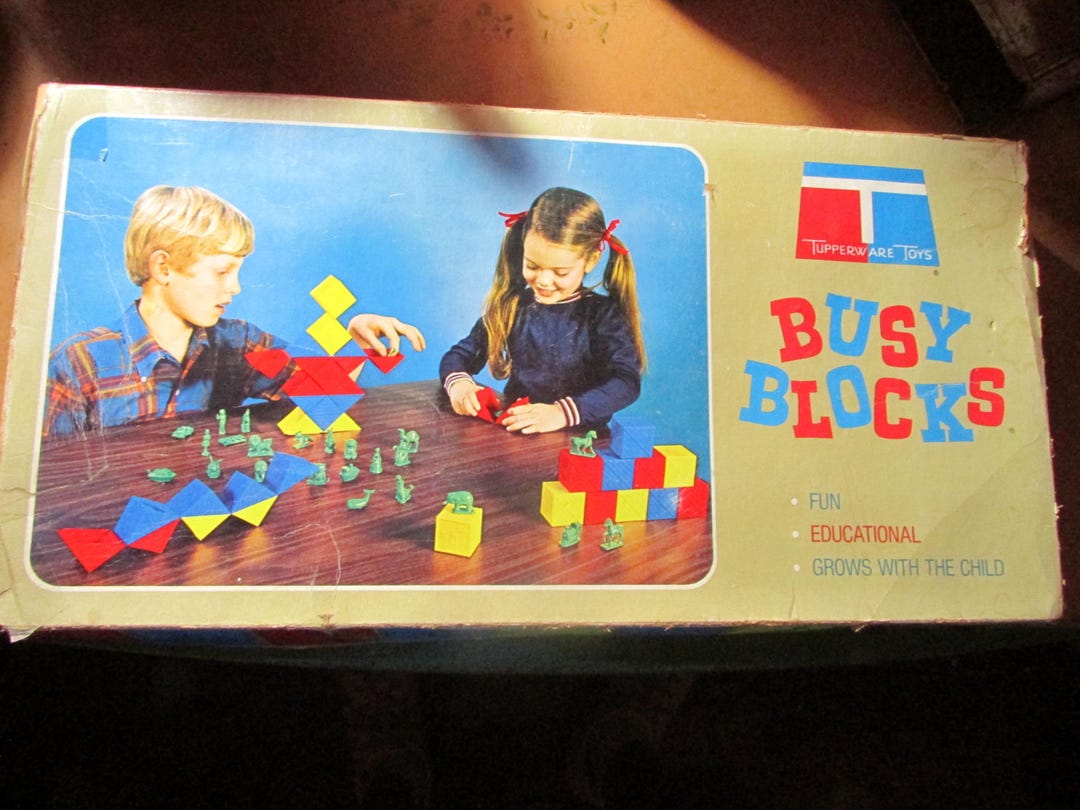 1971 Dart Industries Tupperware Toys Busy Blocks Complete Set Pre Own ...