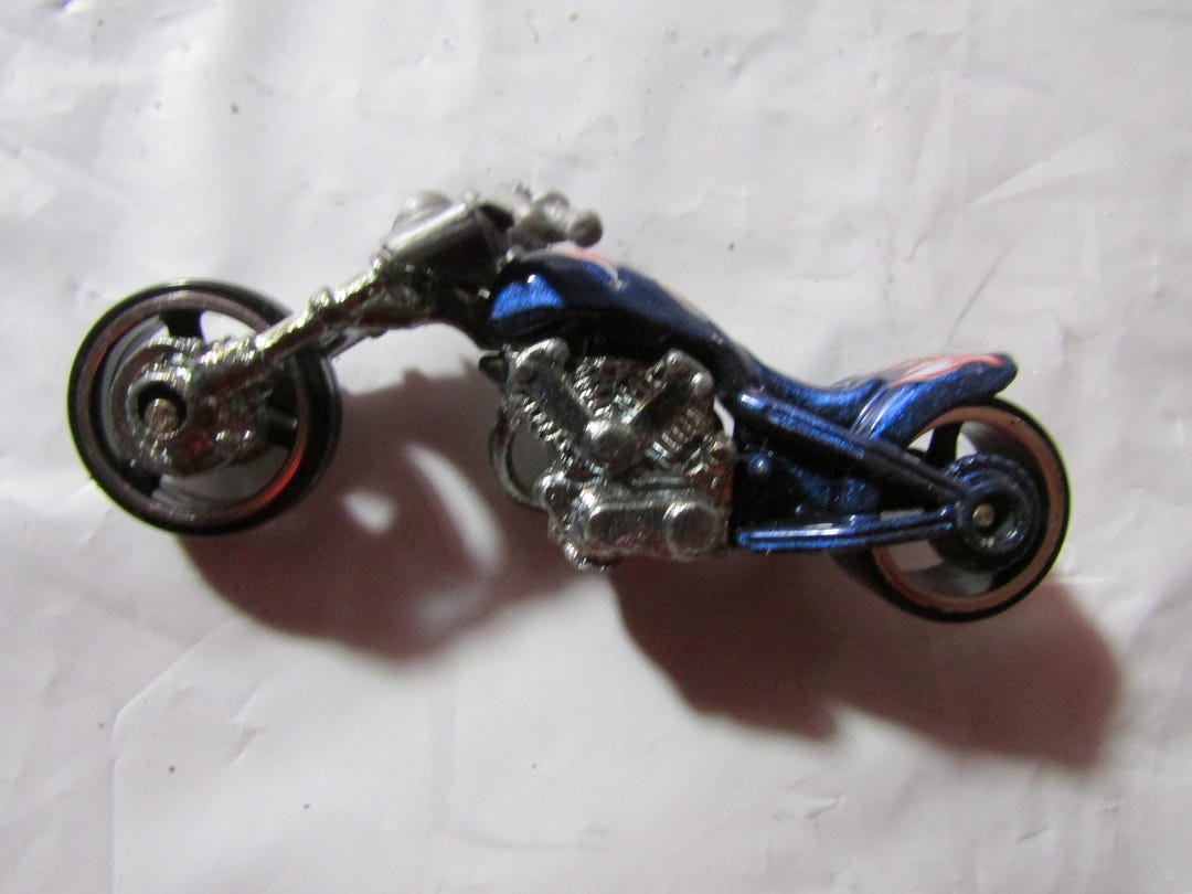 Hot Wheels Motorcycle Blue Car 1/64 Die Cast Free USA Shipping - Etsy