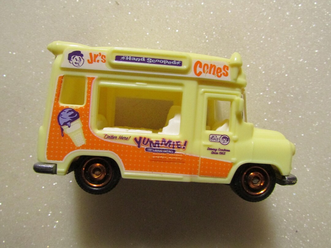 Matchbox Ice Cream Van Yellow Car Truck 1/64 Die Cast Free USA Shipping ...