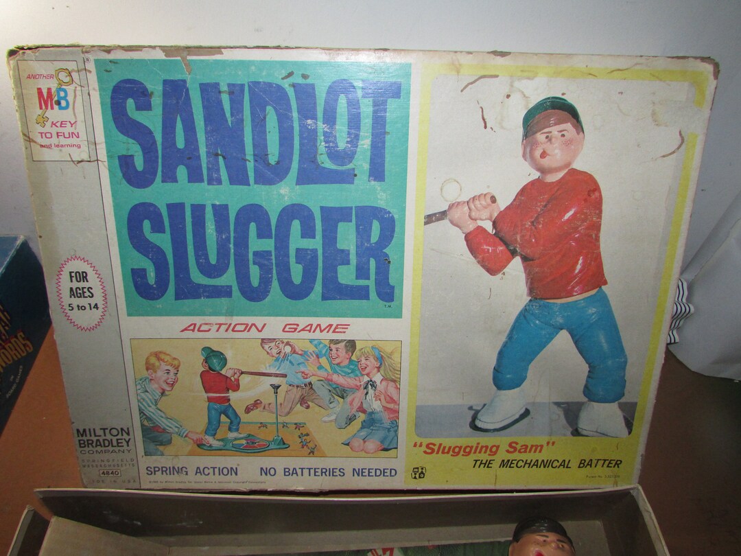 Vintage 1968 SANDLOT SLUGGER Sam Baseball Game Milton Bradley Complete ...