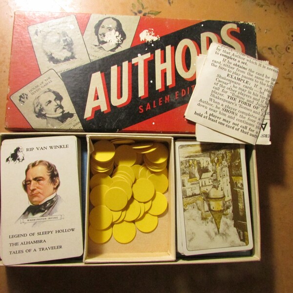 Authors Card Game - Etsy