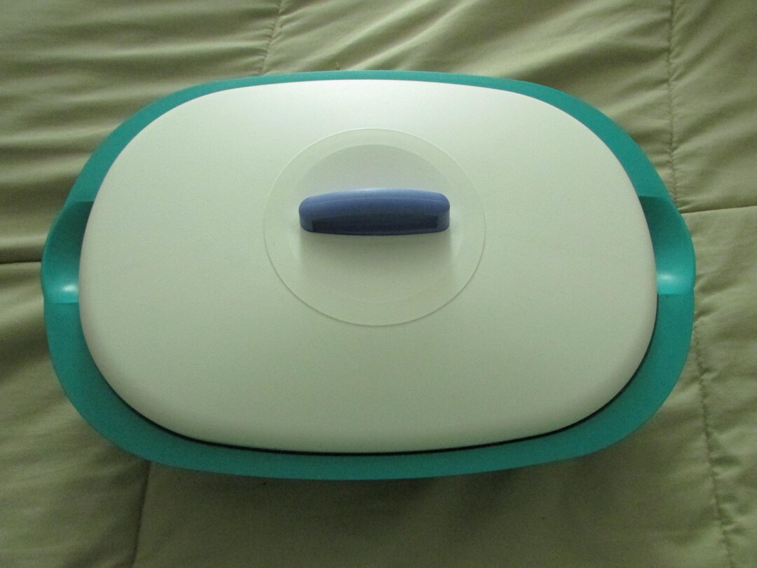 Tupperware Legacy Oval Teal Serving Dish Casserole 3183C-1 2 Piece Set ...
