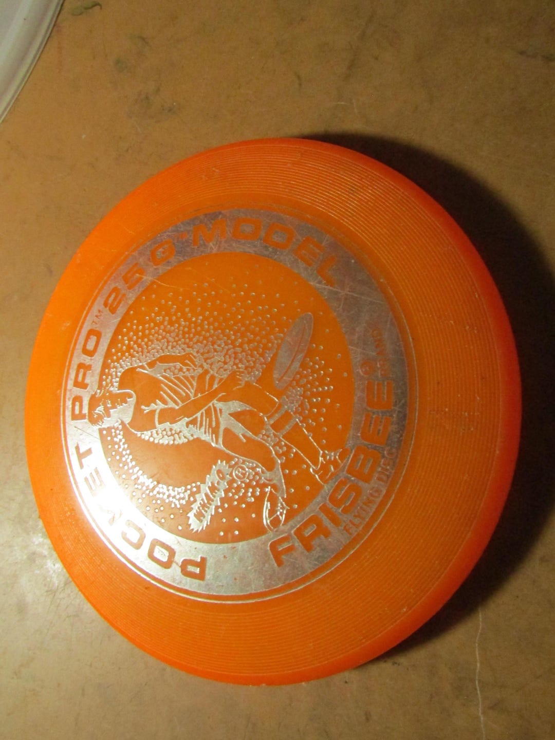 Vintage Pocket Pro 25G Model Frisbee Flying Disc 4 3/4 Inches Orange ...