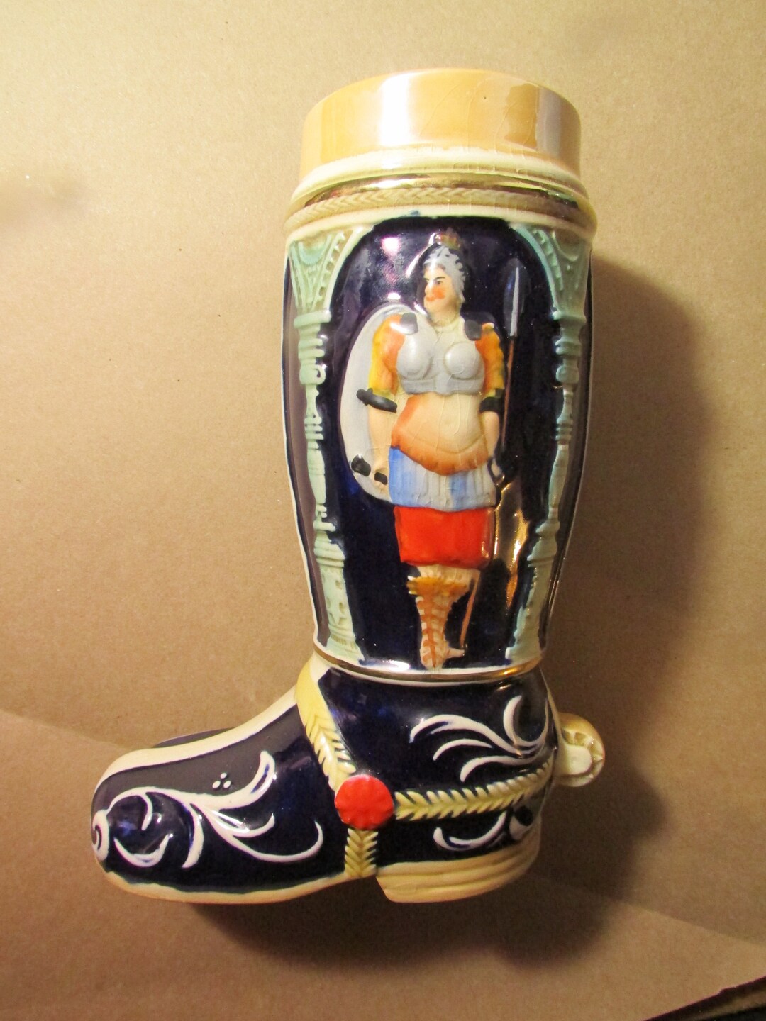 Vintage Goebel Boot Beer Stein Style 9123 8 Inches Tall Decorative Free ...