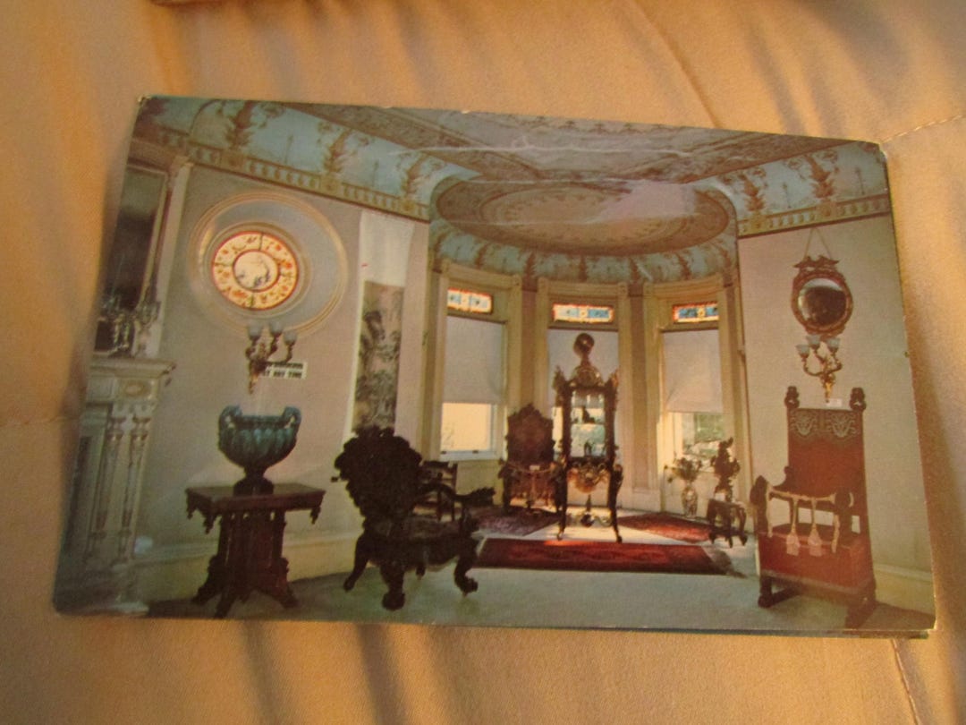 Vintage Wilson Castle French Drawing Room Rutland Vermont Postcard Free ...