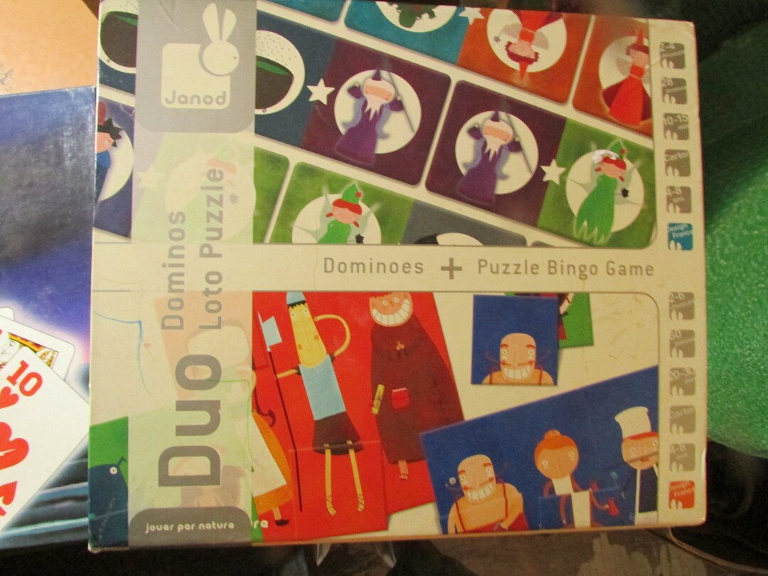Janod Duo Dominos Puzzle Bingo French Game Complete Free USA Shipping ...