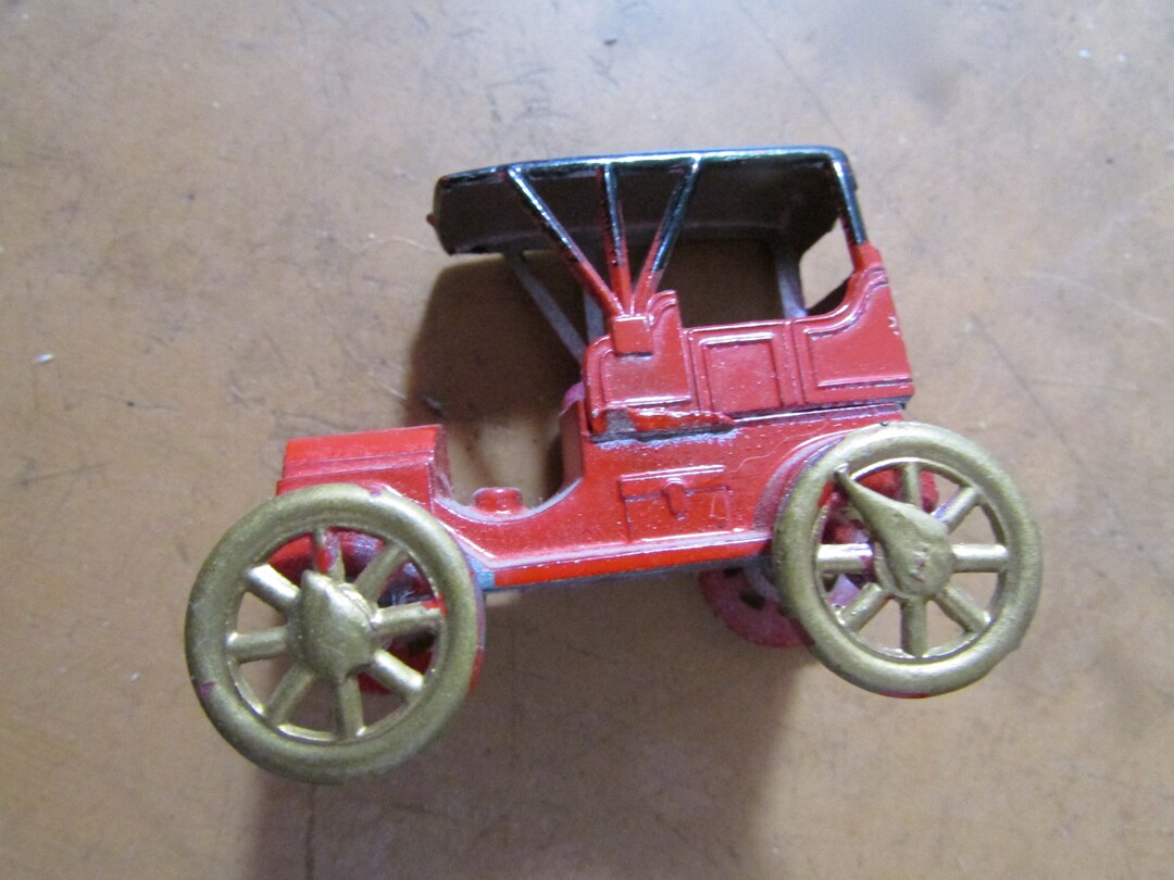 Vintage Miniature Metal Tin Model T Japan Red Free USA Shipping - Etsy